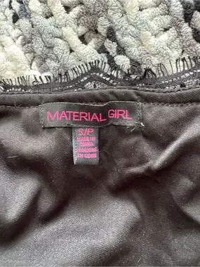 Material Girl | Tops | Material Girl Black Glitter Crossed Back Tank ...
